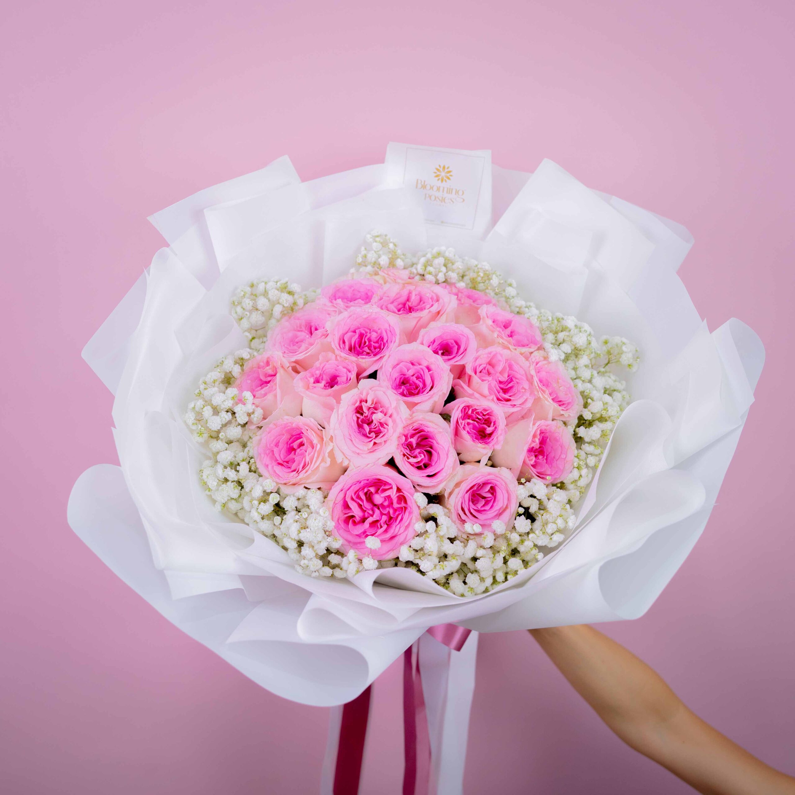 ช่อดอกไม้ Radiant Roses ร้านดอกไม้ Blooming Posies BKK